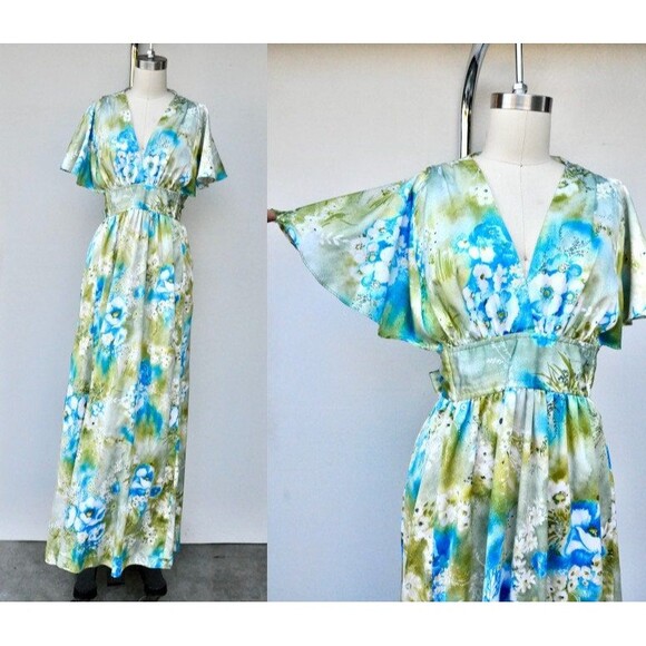 Vintage | Dresses | Vintage Hawaiian Floral Dress Lilia Honolulu Angel ...